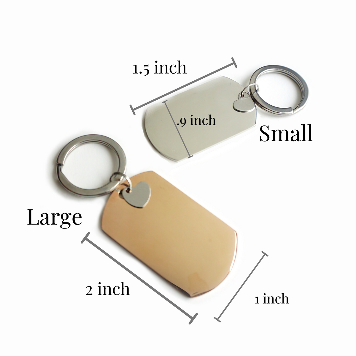 Handwriting Dog Tag Keychain – Hazel Charm Shop
